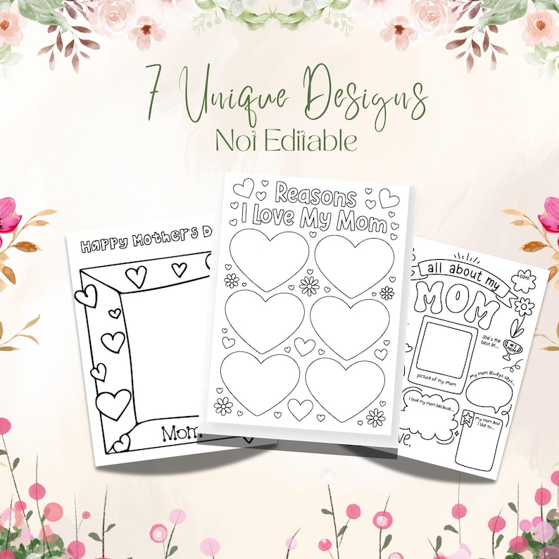 All About Mom Printable Coloring Page | Mother's Day Kids Activity ...