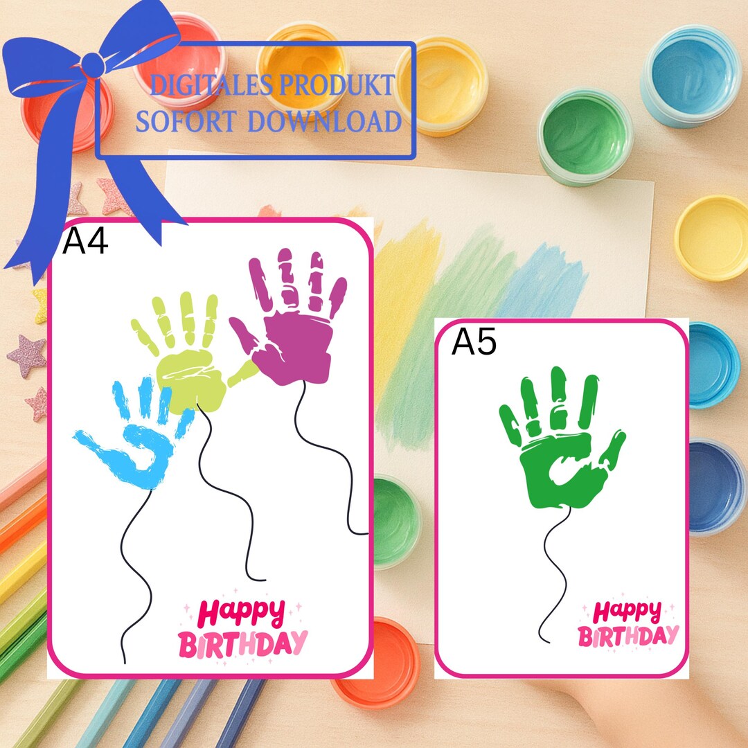 Handprint Template - Balloons for Designing and Immortalizing ...
