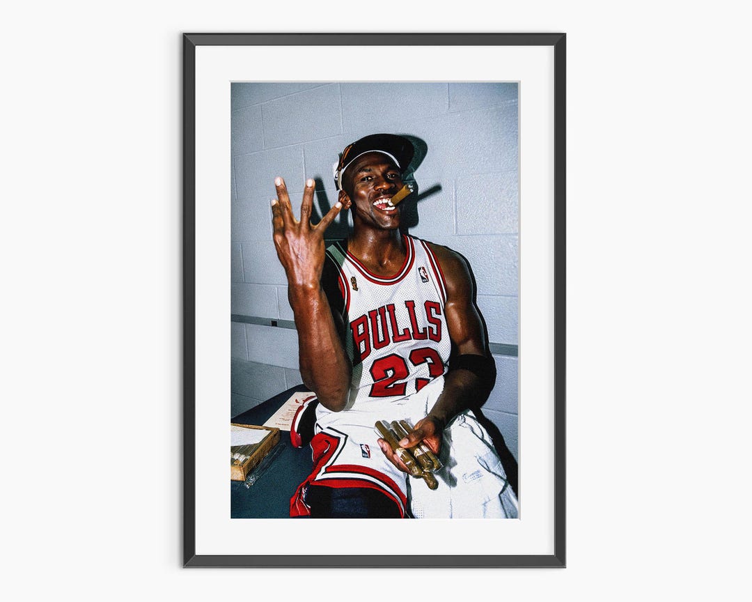 Michael Jordan Smoking Cigar, Photography Prints, Basketball Wall Art ...