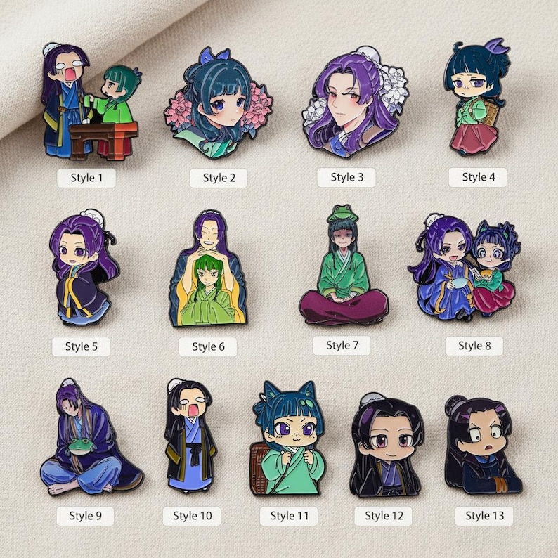 Maomao and Jinshi Enamel Pins, Anime Character Gift - Etsy