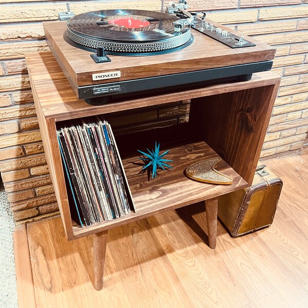Record Player Stand With Storage - Etsy