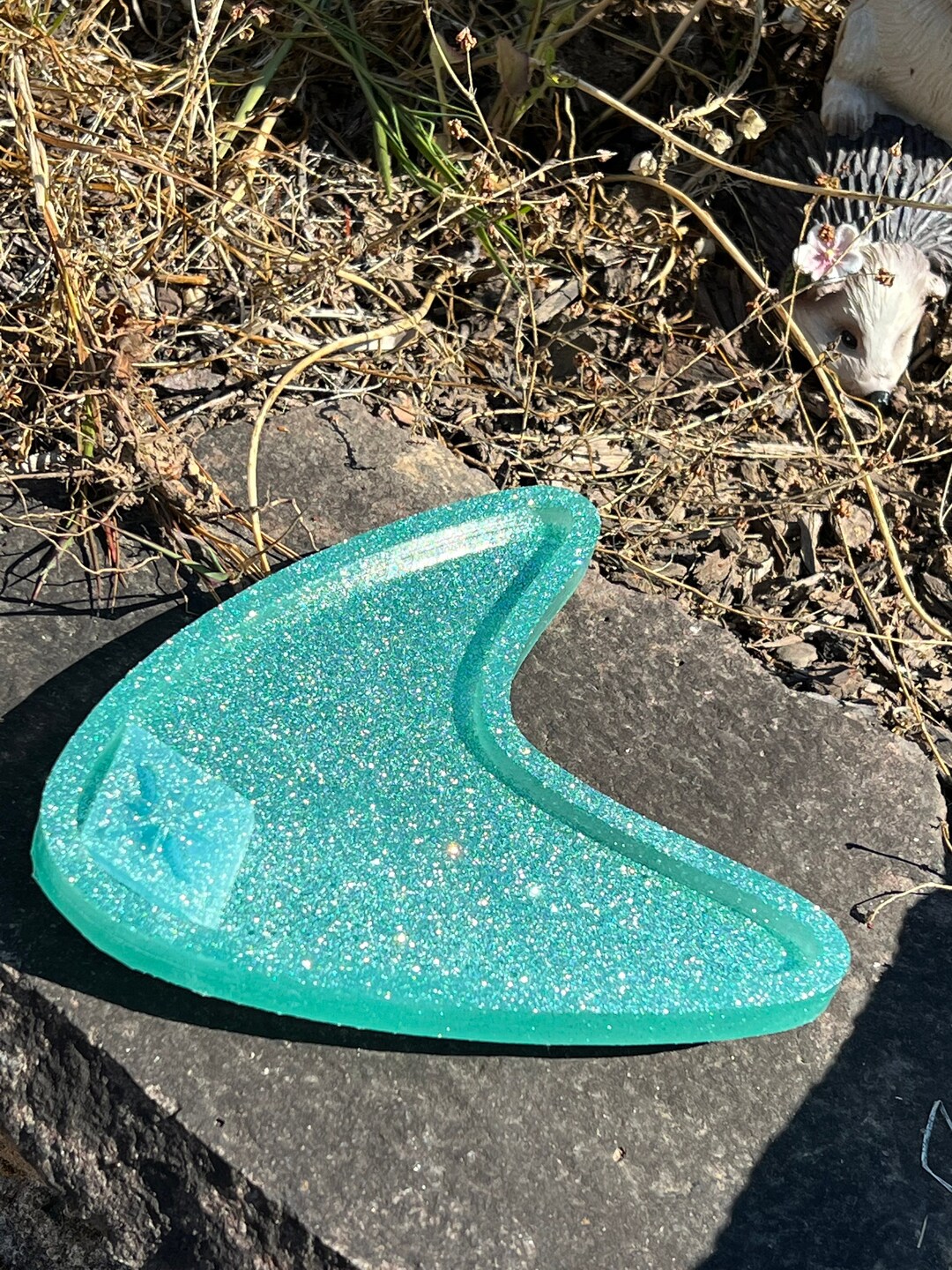 Mid Century Resin Tray Space Age Resin Glitter Ring Dish - Etsy