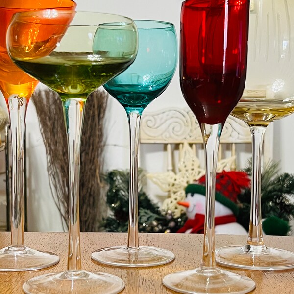 Colored Glass Stemware - Etsy