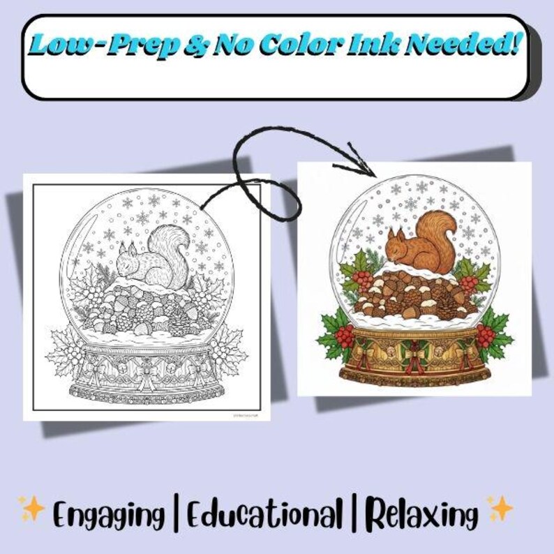 Animals That Hibernate in Snow Globes Coloring Pages, Winter Science ...
