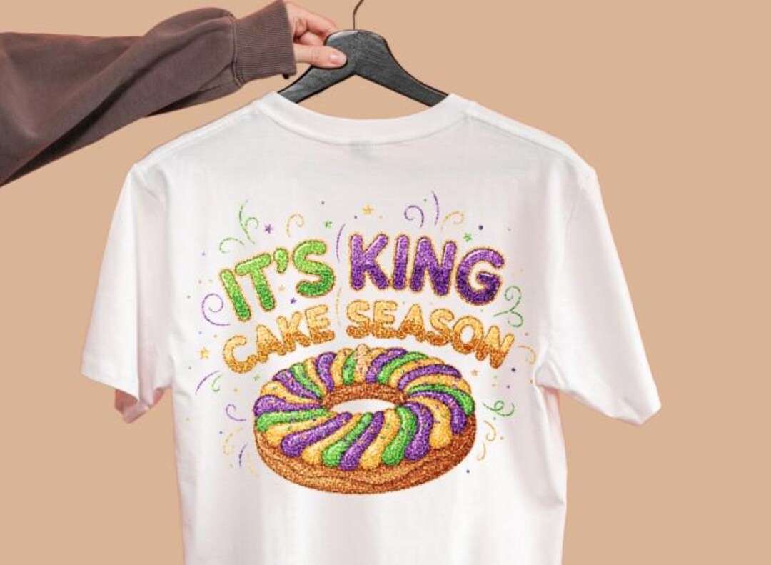 King Cake Season Mardi Gras PNG | New Orleans Carnival Design - Etsy
