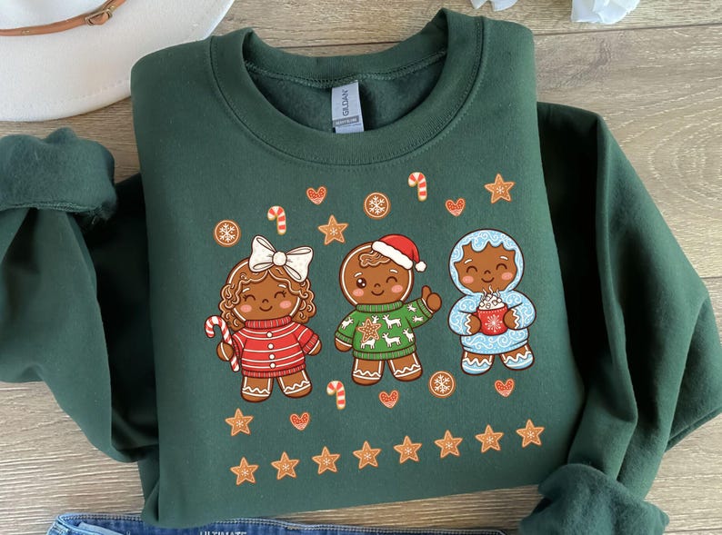 Gingerbread Girl Squad PNG, Christmas Shirt Design (digital Download ...
