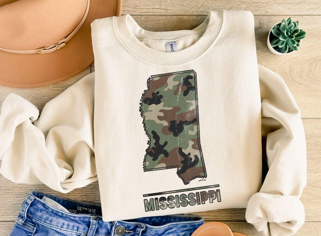 Mississippi Camo Sublimation Design | Retro Western Graphic (PNG, SVG ...