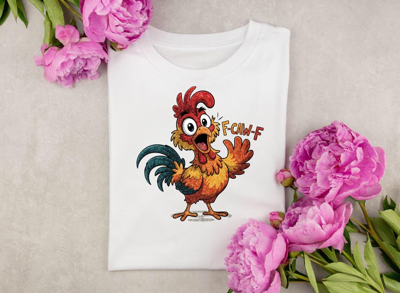 Screaming Rooster Meme PNG SVG | F-caw-f Chicken Humor | Fun Farm ...