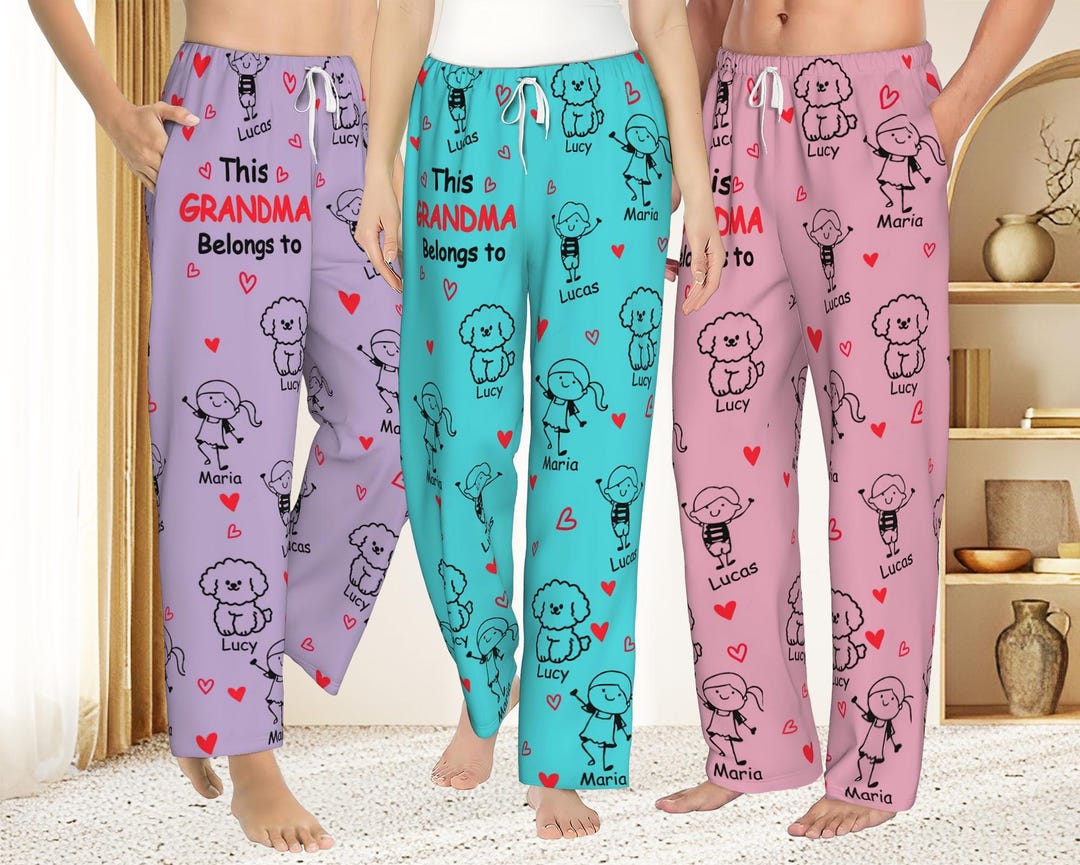 Custom Face Pajama Pants, Grandma Gift, Personalized Lounge Pants - Etsy