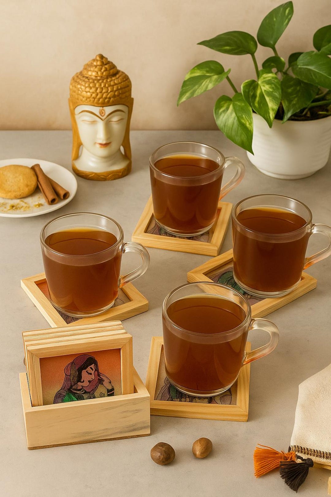 Queen Art Printed Wooden Coasters | Royal Decor, Set of 6 - Etsy