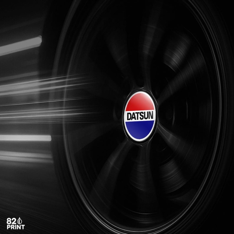 Datsun Wheel Center Cap Stickers: 3D Gel Resin Decals, Custom Size (set ...
