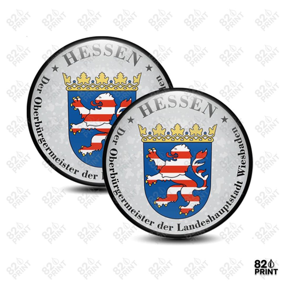 3D Gel Registration Stickers Hessen All Regions and Districts 2pcs ...