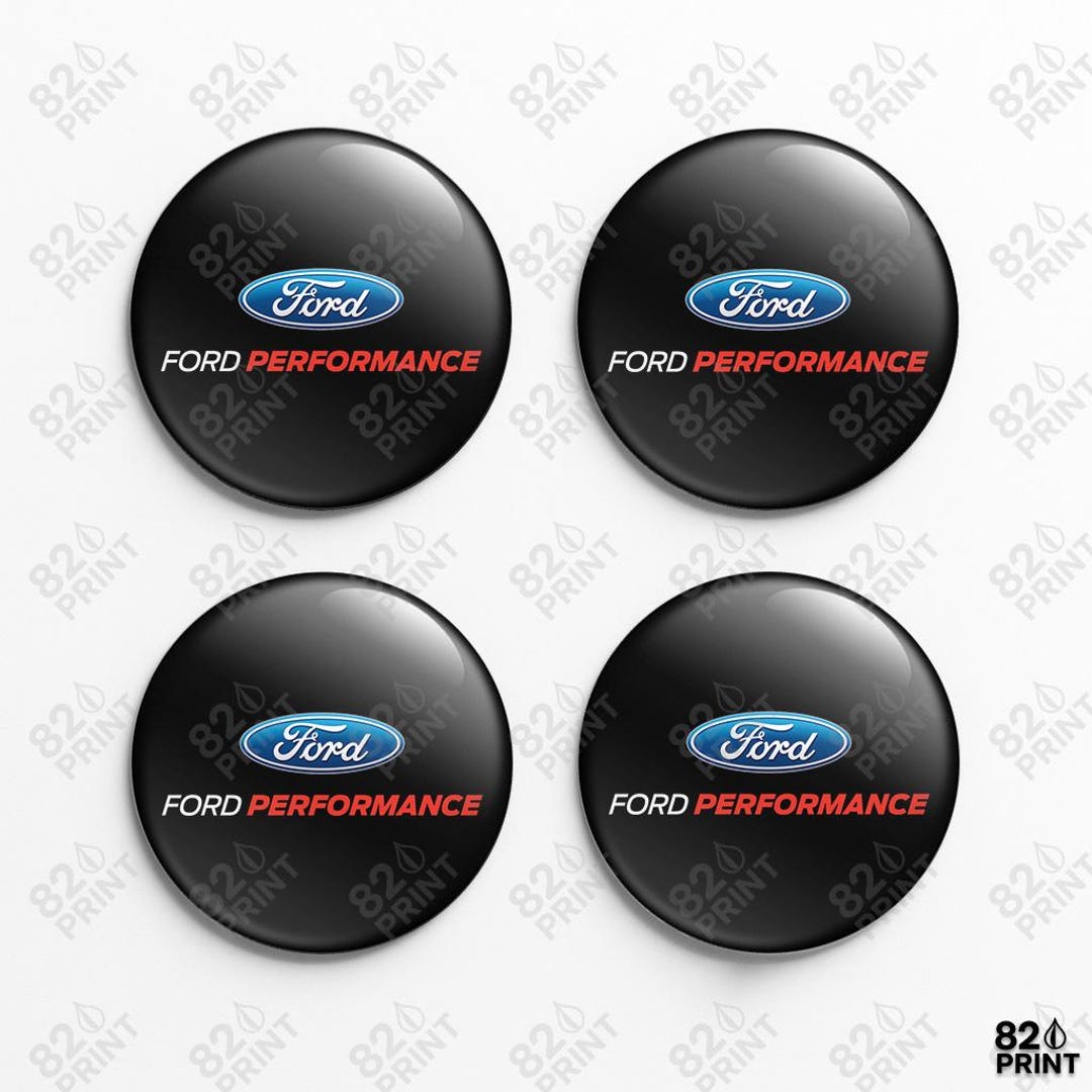 Ford Wheel Center Cap Stickers: 3D Gel Resin Decals, Custom Sizes (set ...