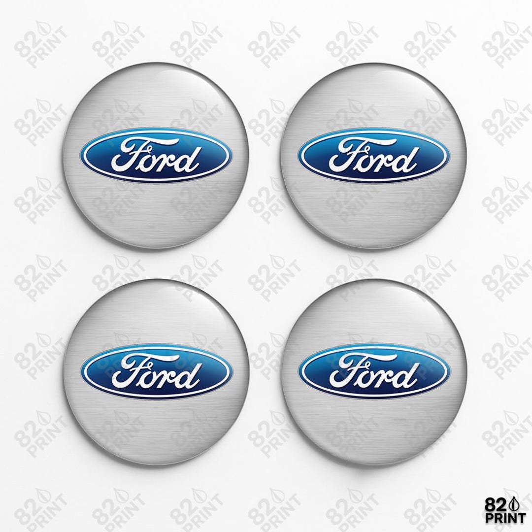 Ford Wheel Center Cap Stickers: 3D Gel Resin Decals, Custom Sizes (set ...