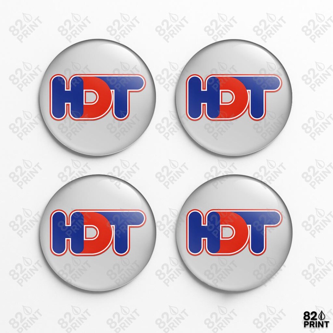 HDT Wheel Center Cap Stickers: 3D Gel Resin Decals, Custom Sizes (set ...