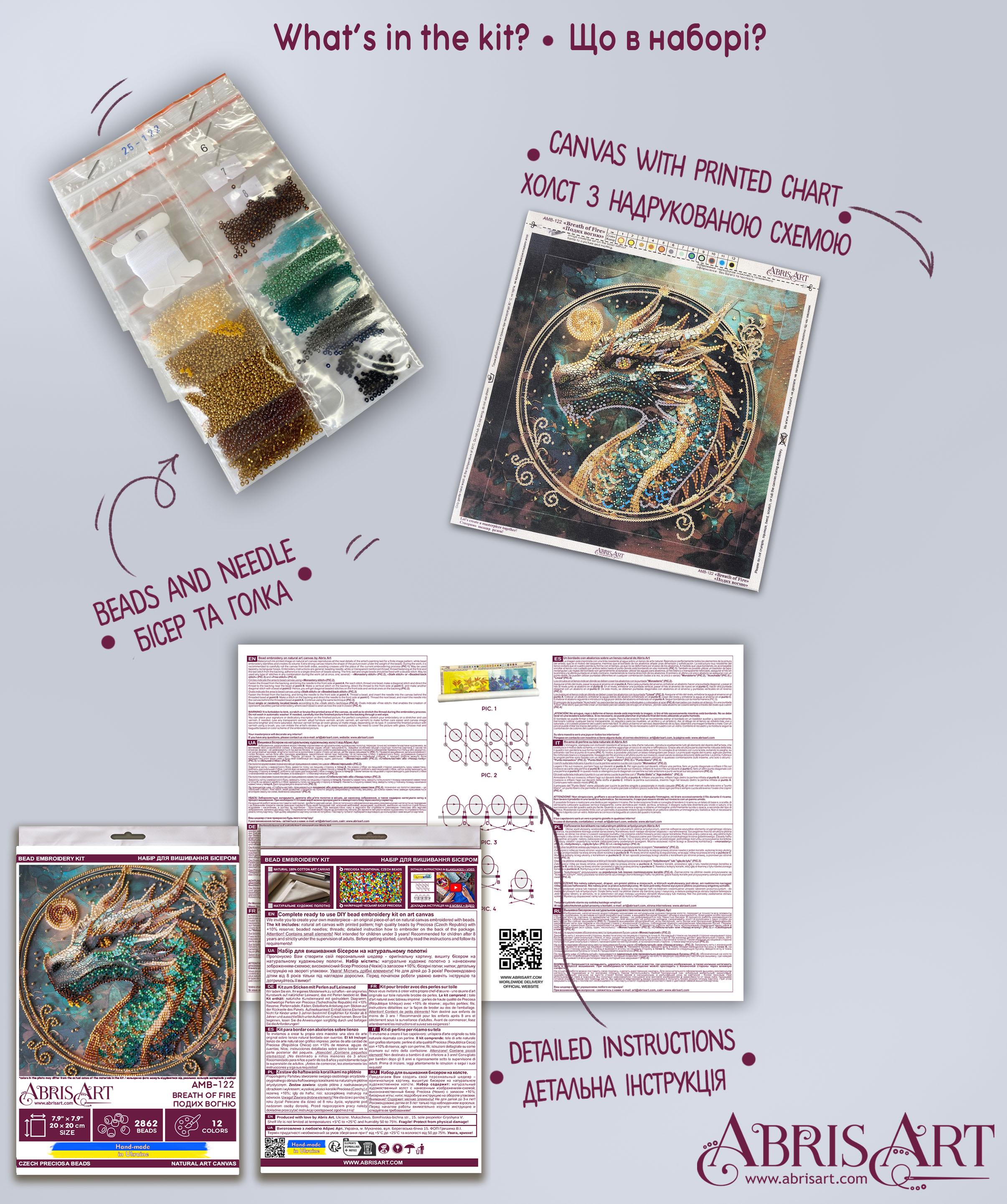 Dragon Bead Embroidery Kit – DIY Beading Kit Beginner | Bead Art Kit ...