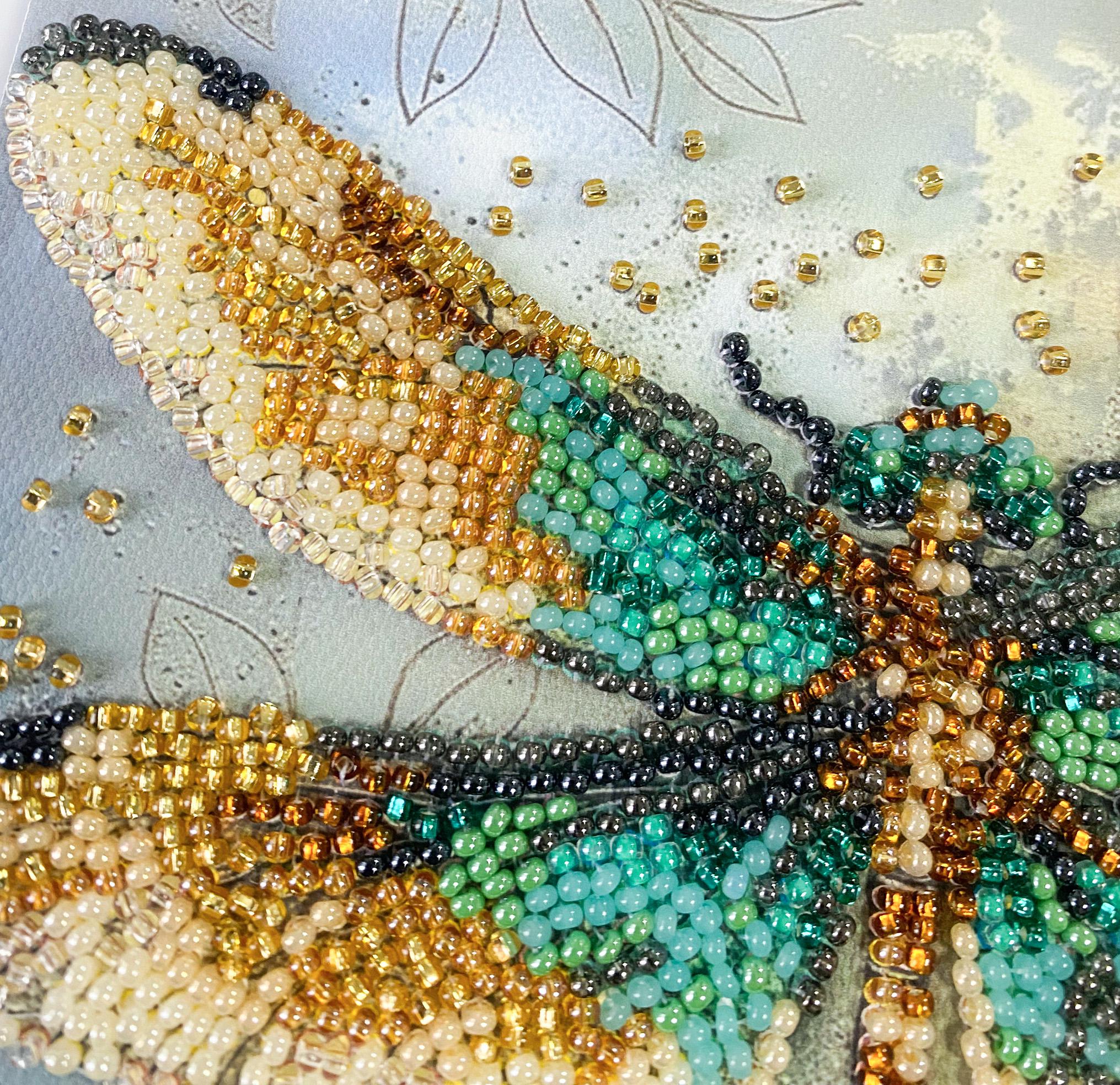 Emerald Dragonfly Bead Embroidery Kit – DIY Beading Kit Beginner | Bead ...