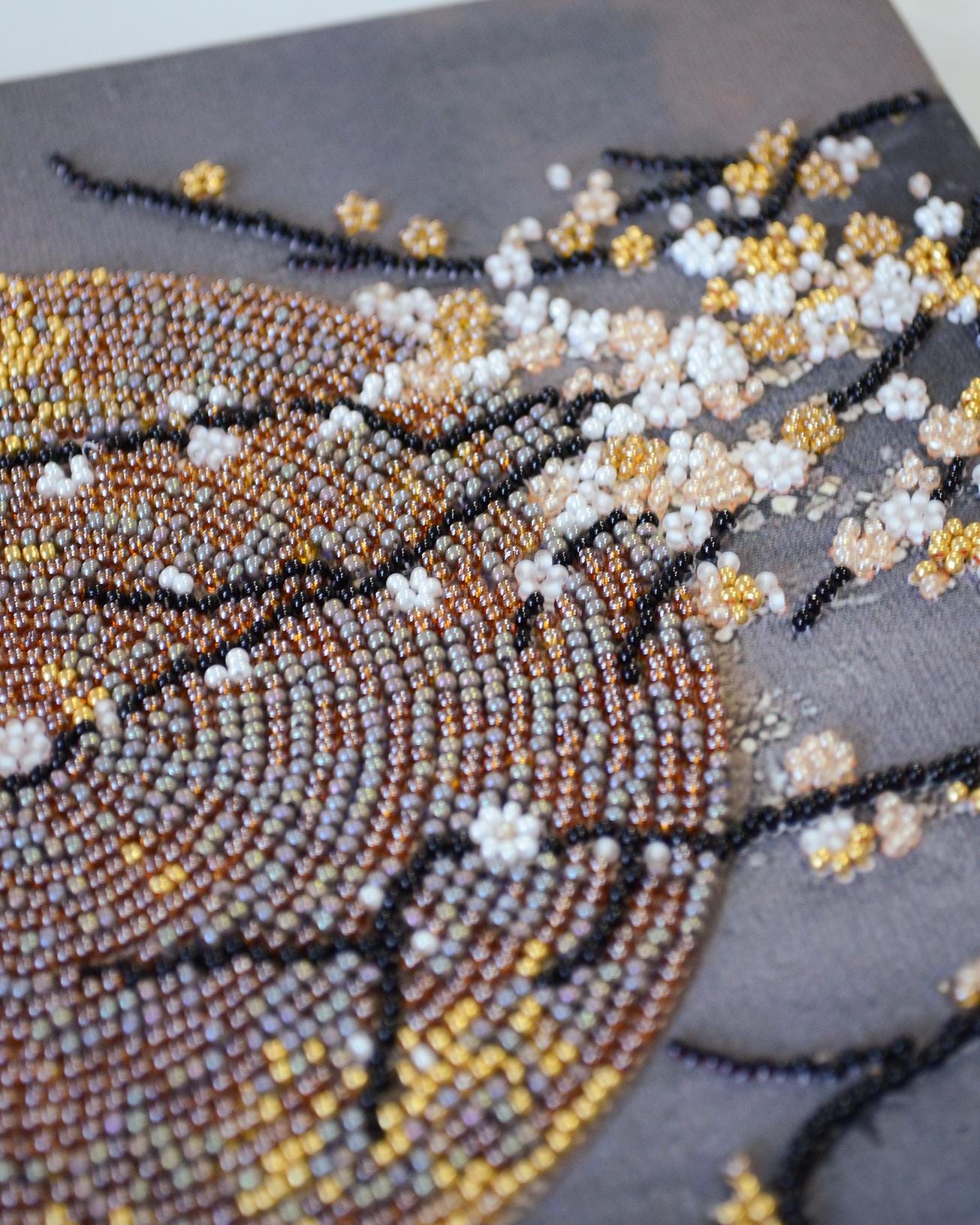 Swan Bead Embroidery Kit – DIY Beading Kit Beginner | Bead Art Kit ...