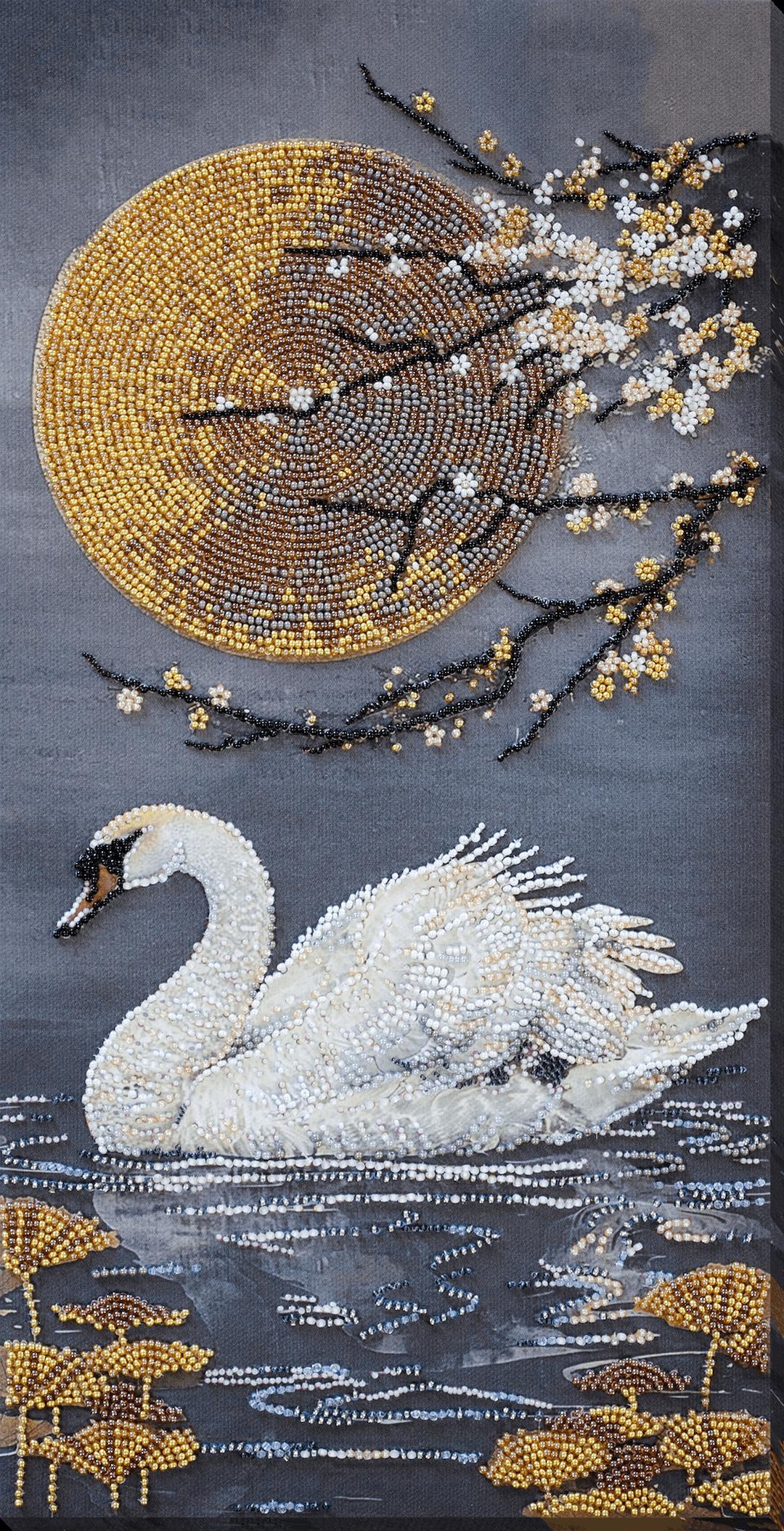 Swan Bead Embroidery Kit – DIY Beading Kit Beginner | Bead Art Kit ...