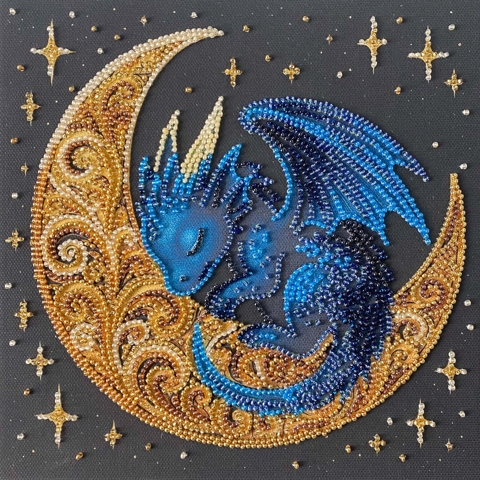 Little Dragon Bead Embroidery Kit – DIY Beading Kit Beginner | Bead Art ...
