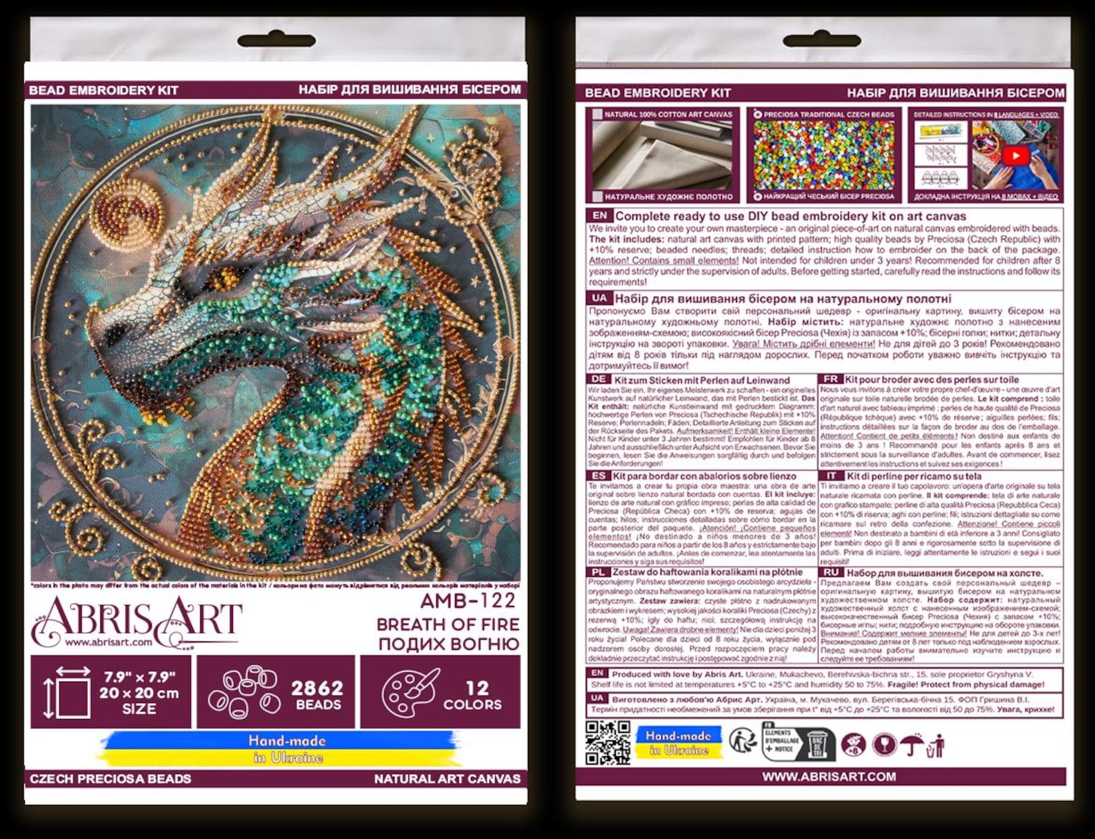 Dragon Bead Embroidery Kit – DIY Beading Kit Beginner | Bead Art Kit ...