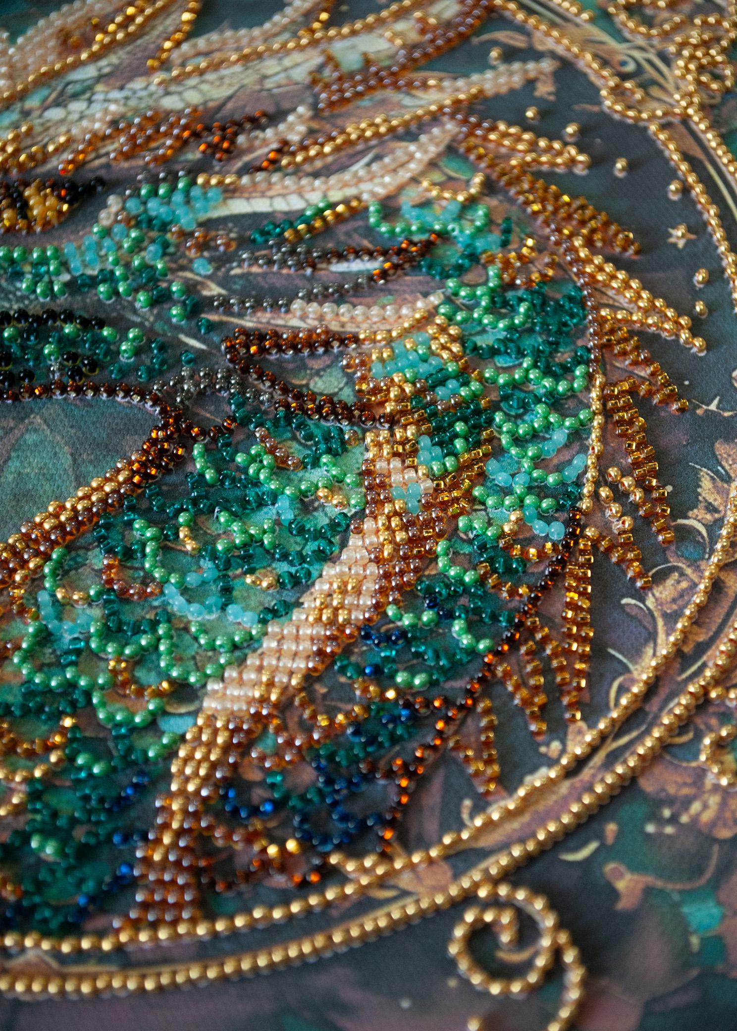 Dragon Bead Embroidery Kit – DIY Beading Kit Beginner | Bead Art Kit ...