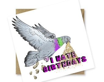 Pigeon Birthday Card | Etsy