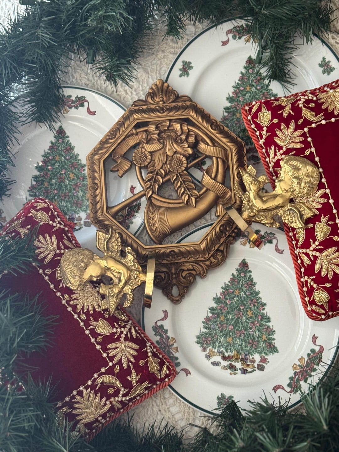Homco Syroco Gold French Horn Holiday Wall Plaque Decor - Etsy