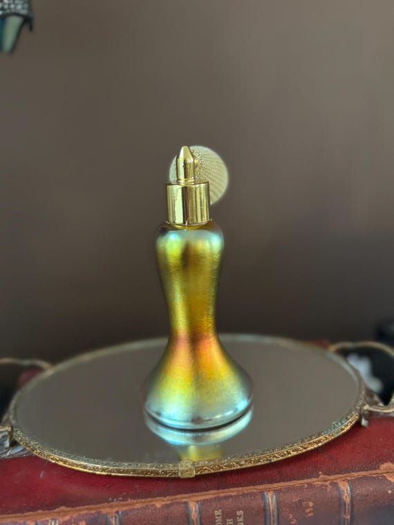 Antique Art Glass Iridescent atomizer collectible per… - Gem