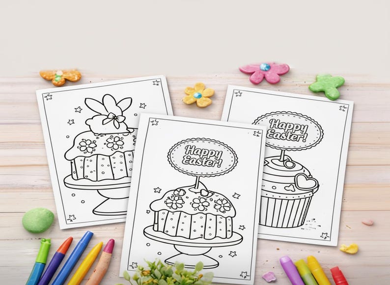 10 Easter Coloring Pages for Kids Printable, Easter Coloring Pages for ...