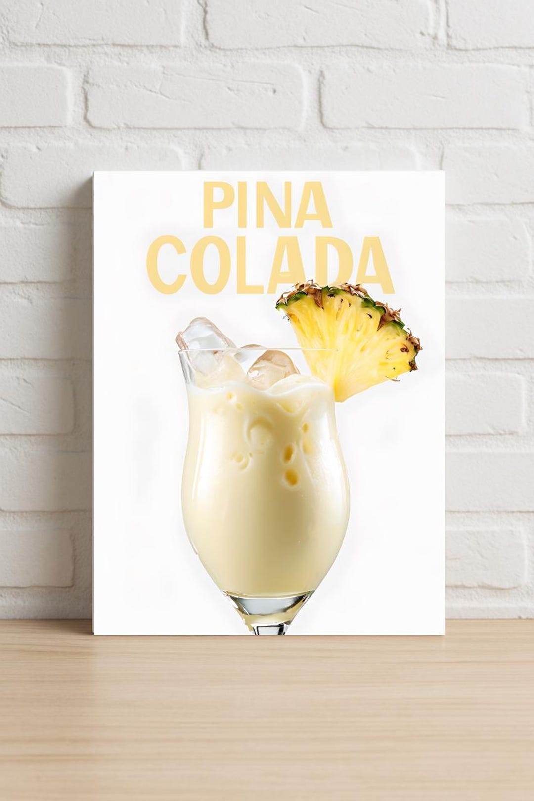 Pina Colada Printable Poster • Pineapple Cream Cocktail • Home Bar ...