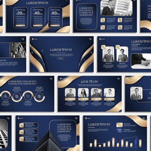Luxury Powerpoint Template PPT Blue And Gold Modern Business Luxury Powerpoint Template PPT Blue And Gold Modern Business