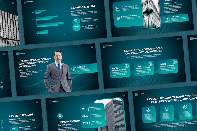Technology Powerpoint Template, Green Futuristic Slides, Modern ...