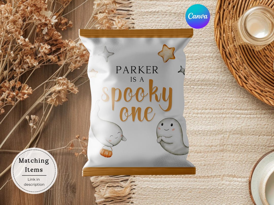 Halloween Chips Bag, Spooky One Chips Bag, Spooky One Party Decor ...