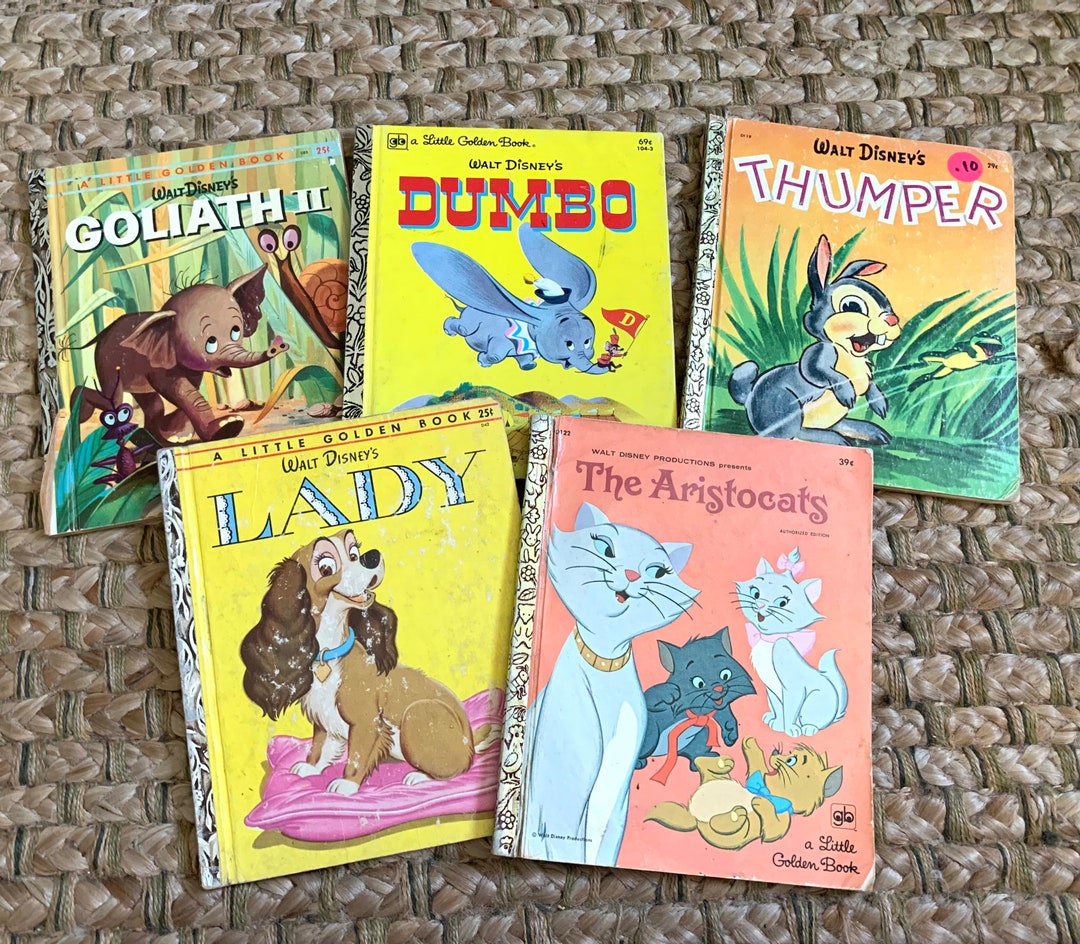 Vintage Walt Disney Little Golden Books Featuring Walt Disney Animals ...