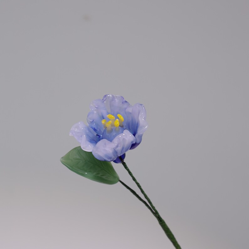 Hand Blown Glass February Birth Flower Violet – A Thoughtful Gift for ...