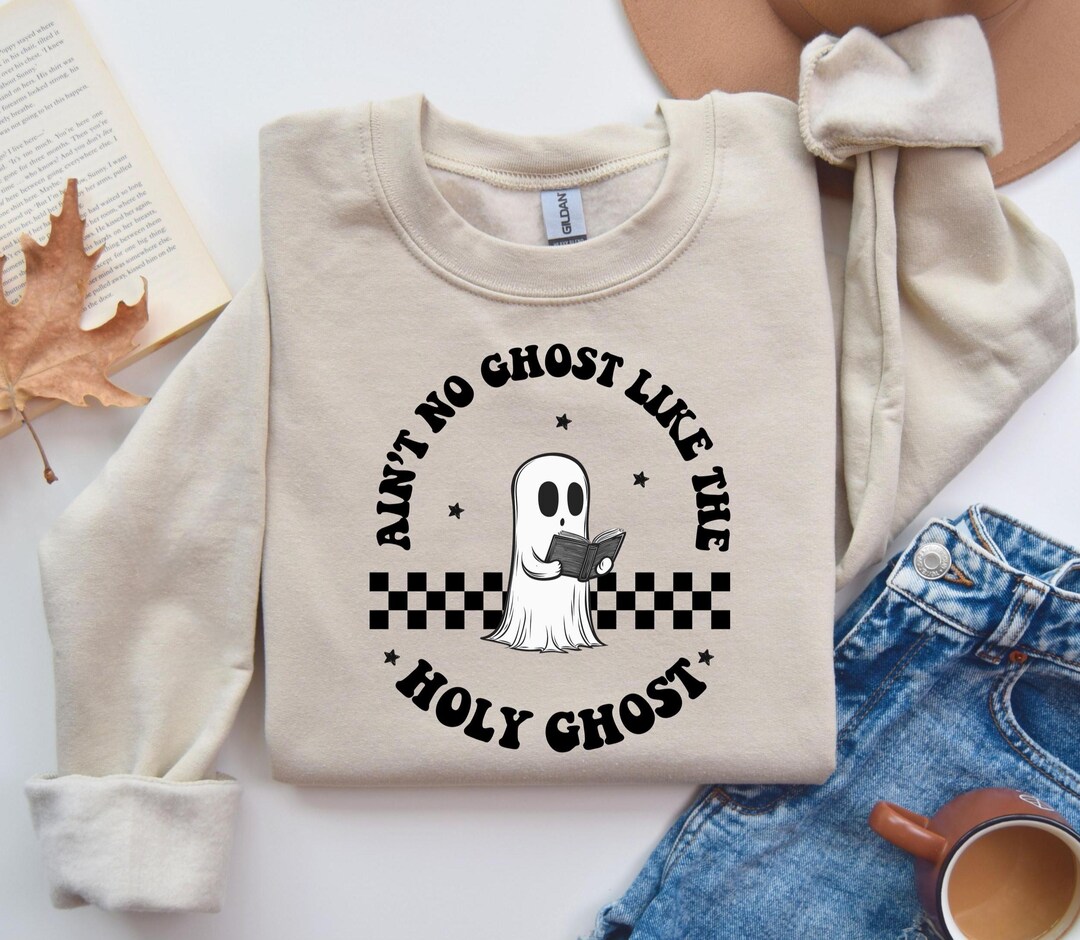 Halloween Sweater Unisex, Holy Ghost Sweatshirt, Christian Halloween ...