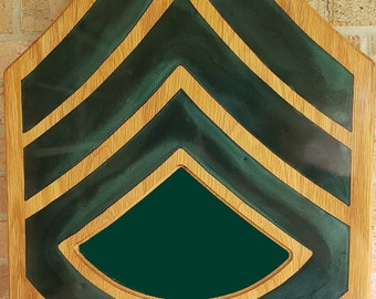 Msgt Chevron Shadow Box Made to Order - Etsy