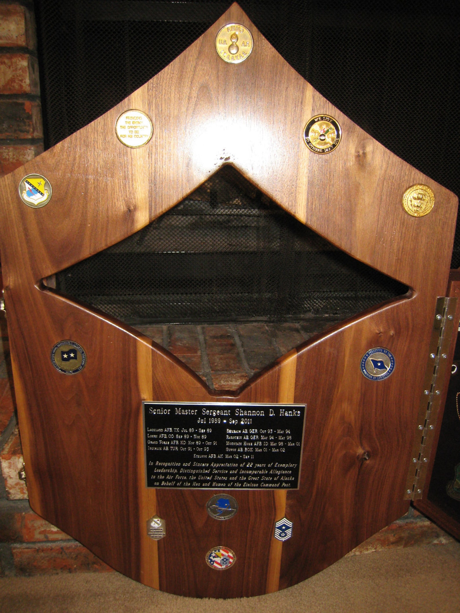 Smsgt Chevron Shadow Box - Etsy