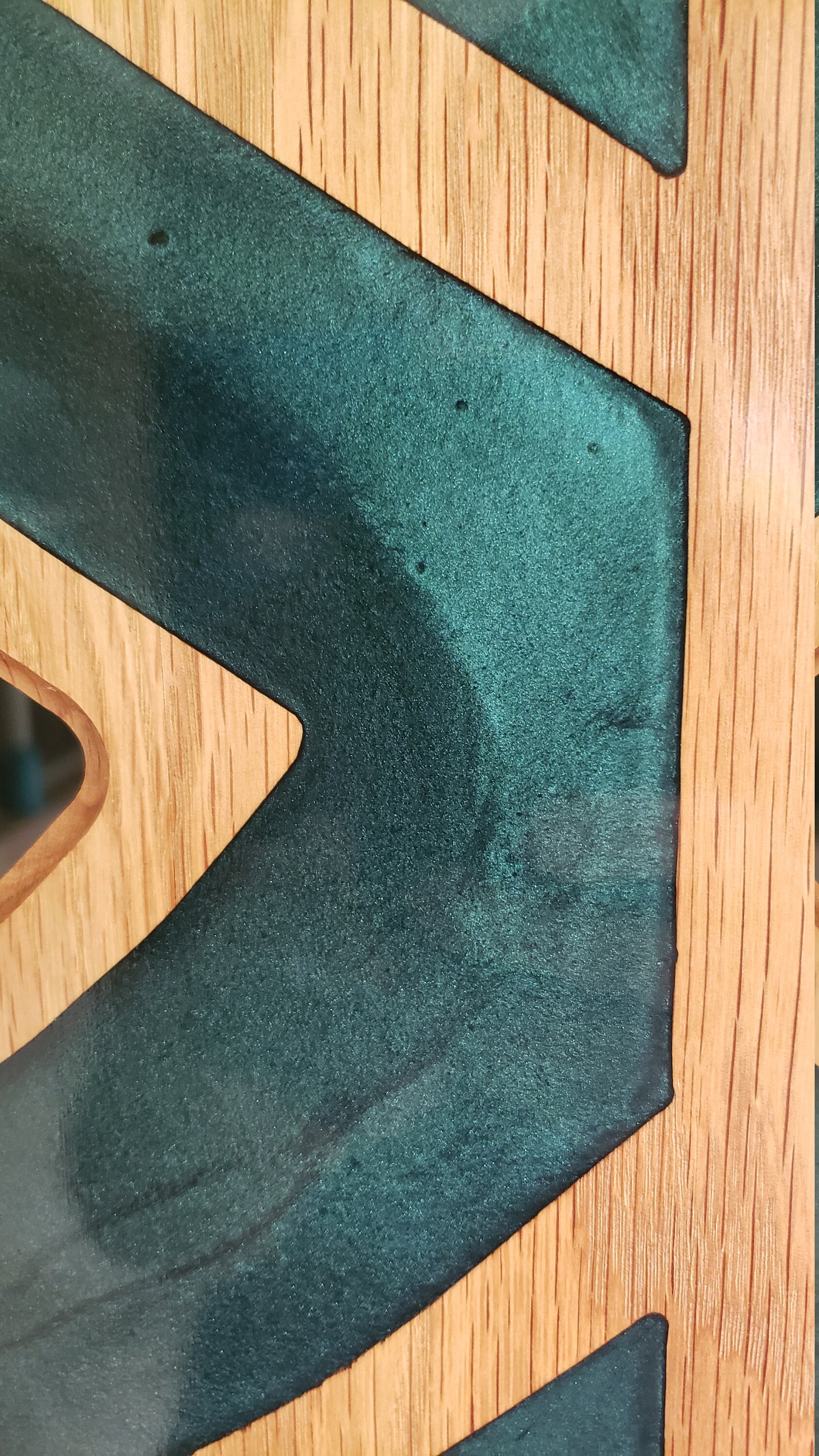 SFC Chevron Shadow Box W/midnight Green Epoxy Chevrons - Ready to Ship ...