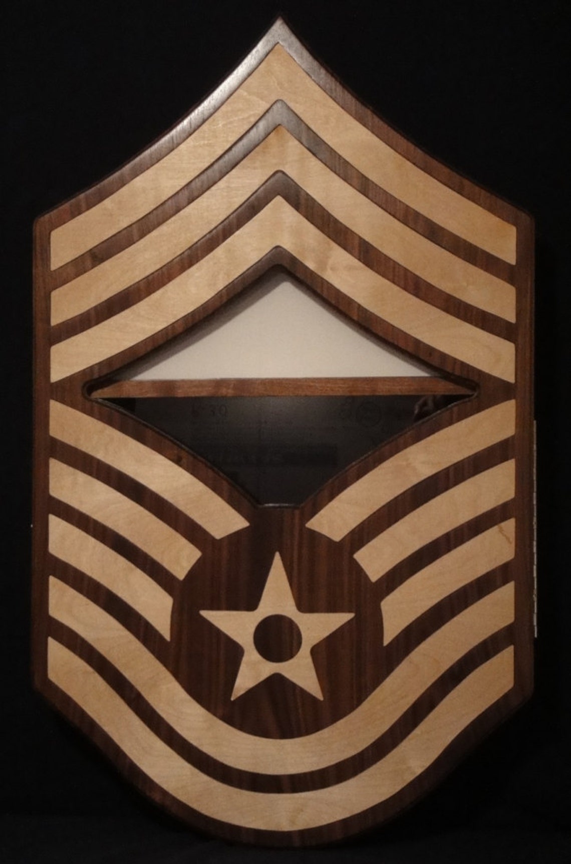 Cmsgt Chevron Shadow Box Made to Order - Etsy