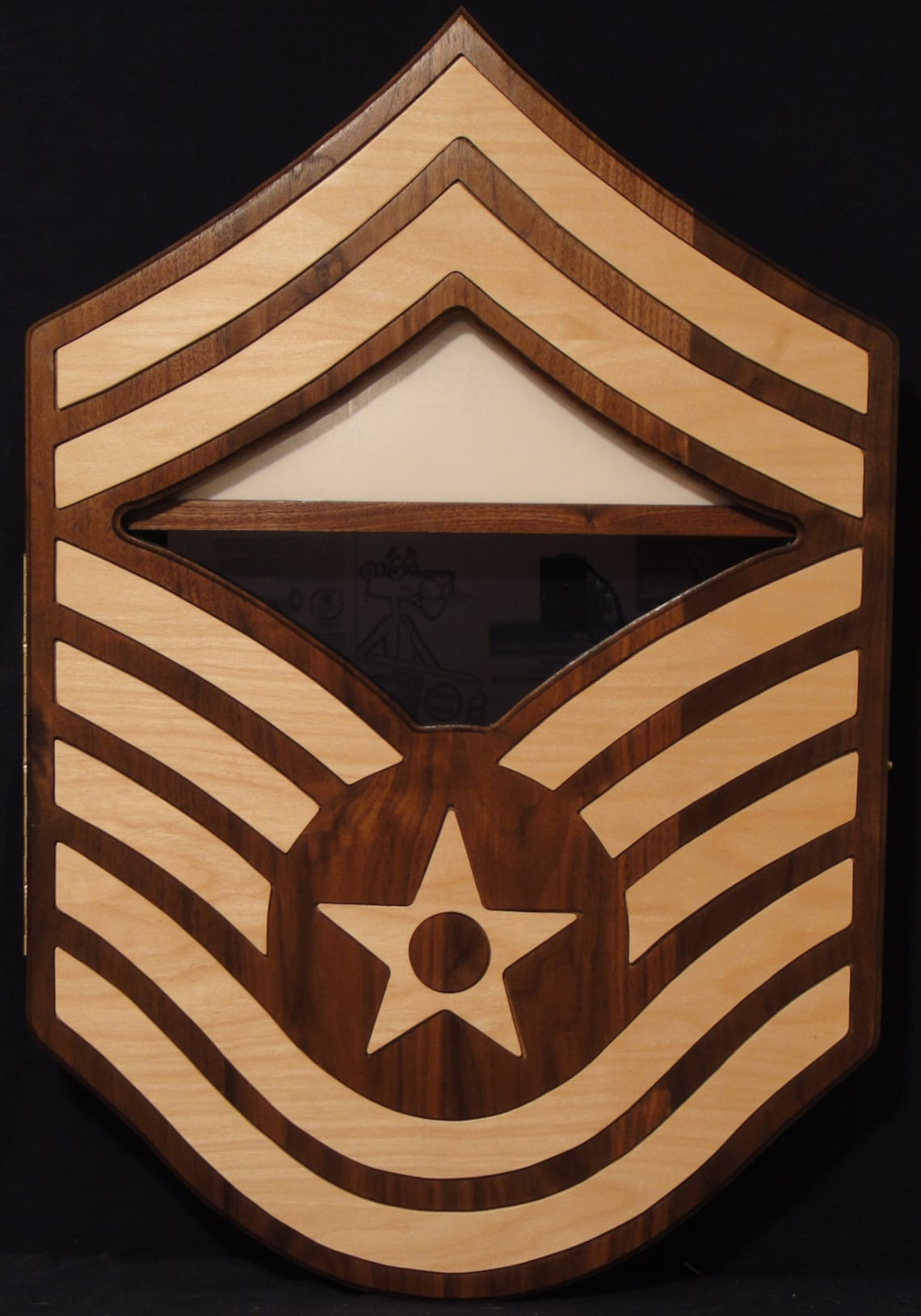 Smsgt Chevron Shadow Box - Etsy