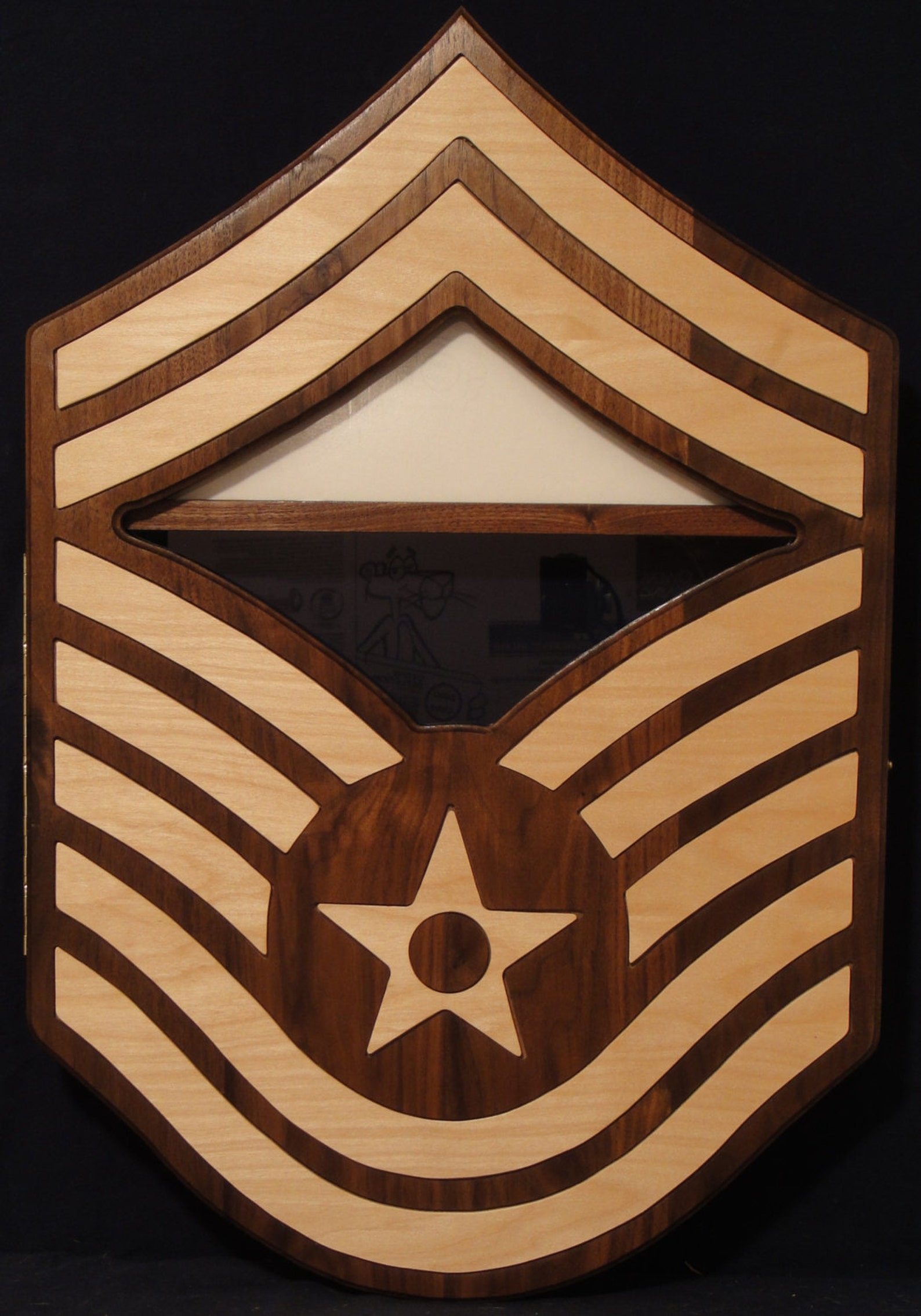 Smsgt Chevron Shadow Box - Etsy