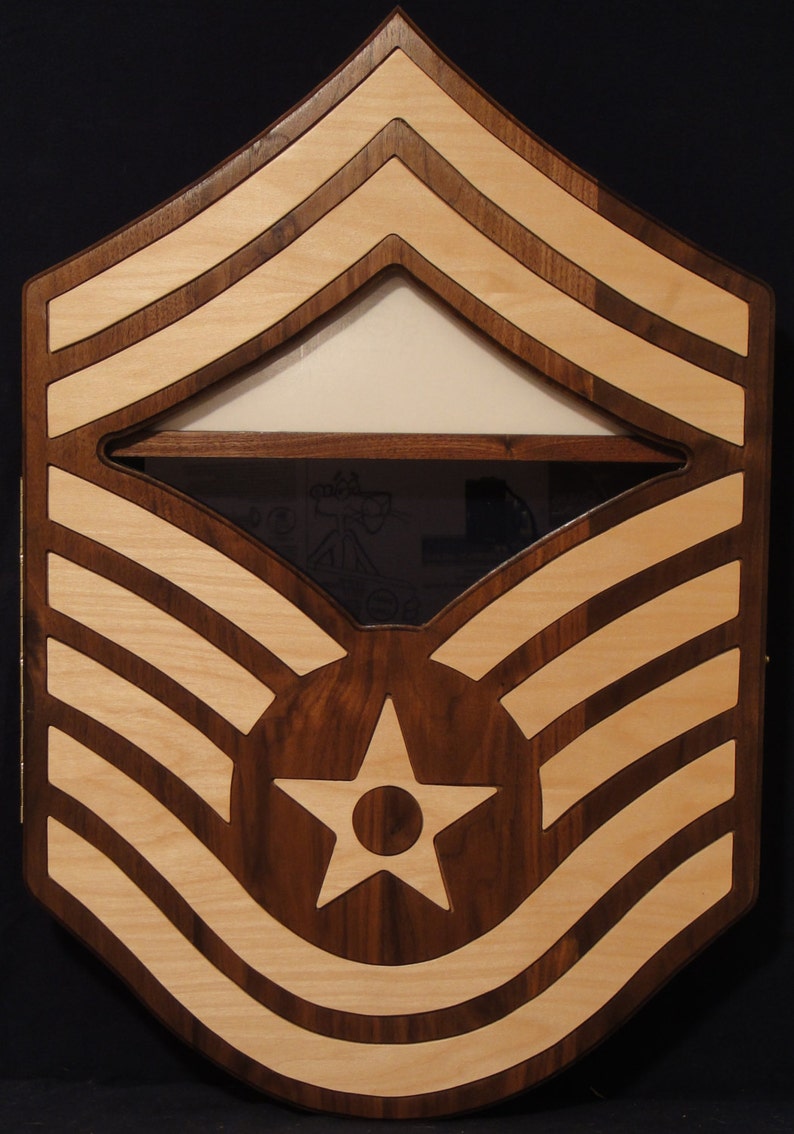 Smsgt Chevron Shadow Box - Etsy
