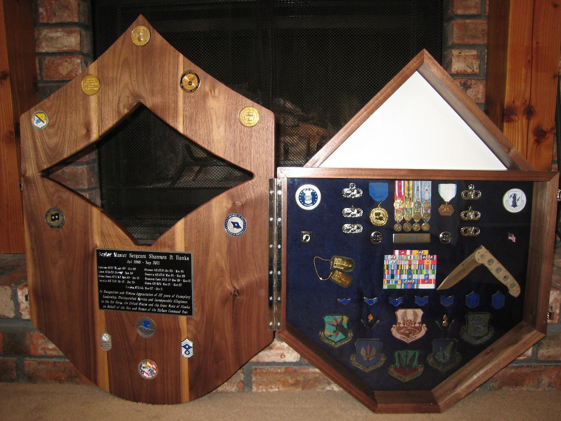 Smsgt Chevron Shadow Box - Etsy