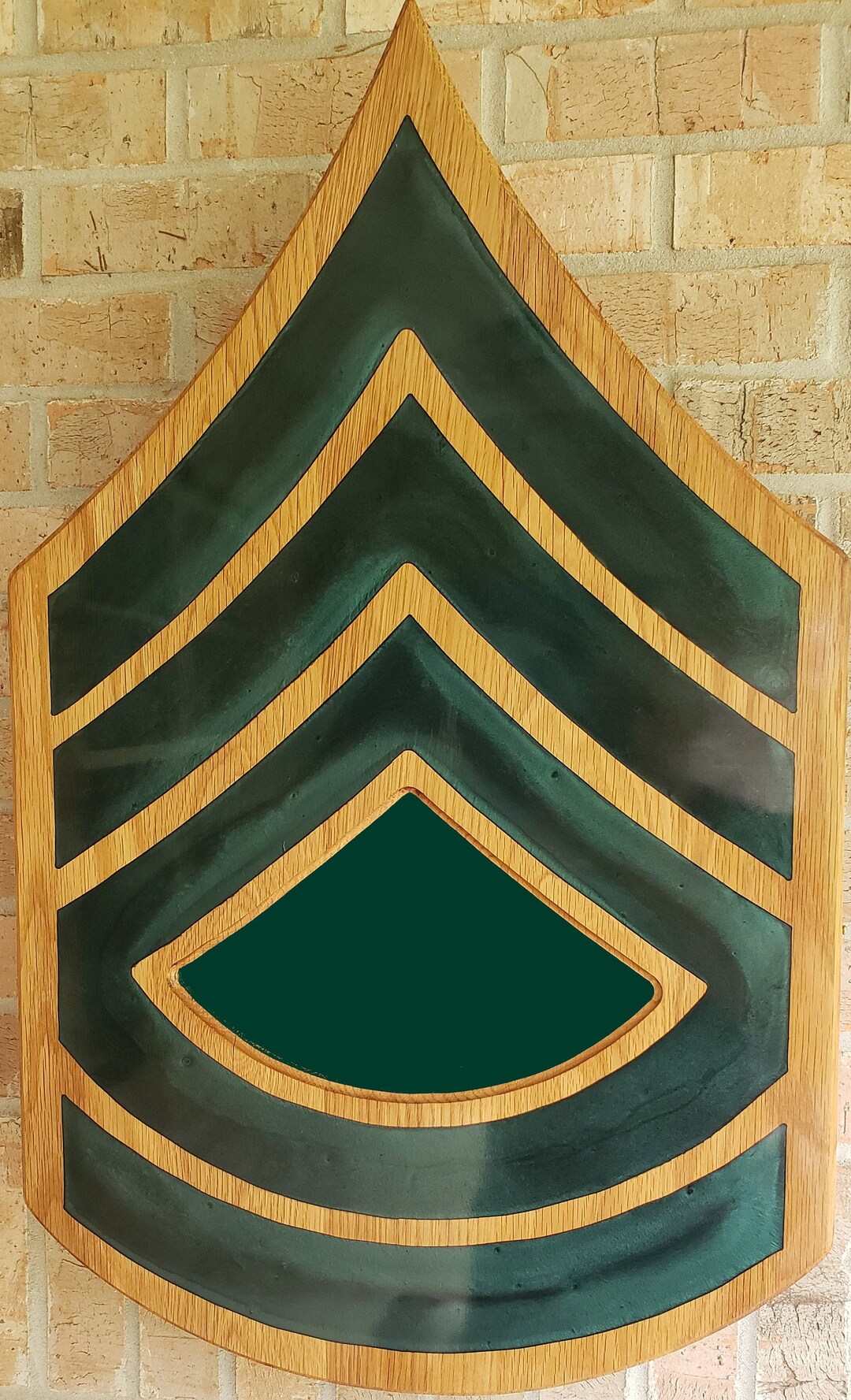 SFC Chevron Shadow Box W/midnight Green Epoxy Chevrons - Ready to Ship ...