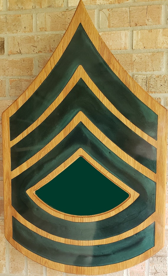 SFC Chevron Shadow Box W/midnight Green Epoxy Chevrons Ready - Etsy