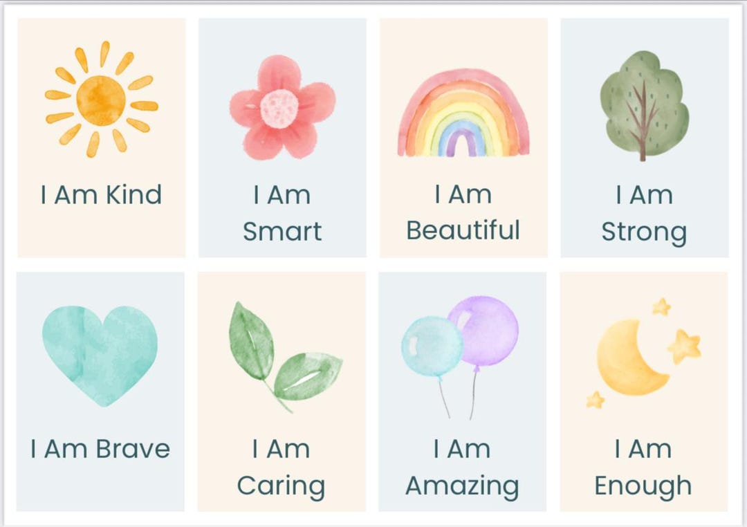 Kids Affirmation Cards | Lunchbox Notes | Boost Confidence, Self Esteem ...