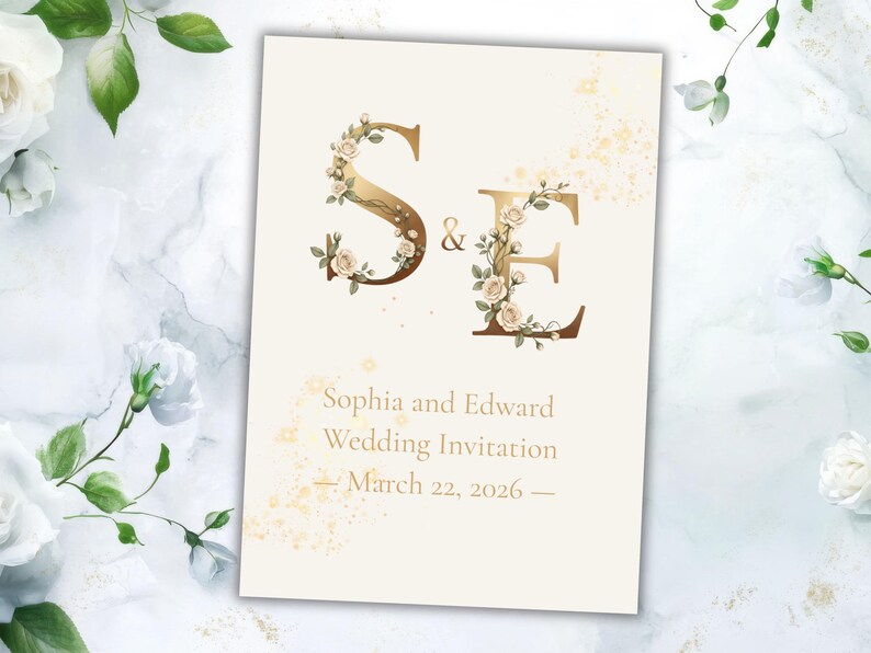Gold Alphabet Clipart, Ivory Rose Letters, Floral Monogram PNG Set ...