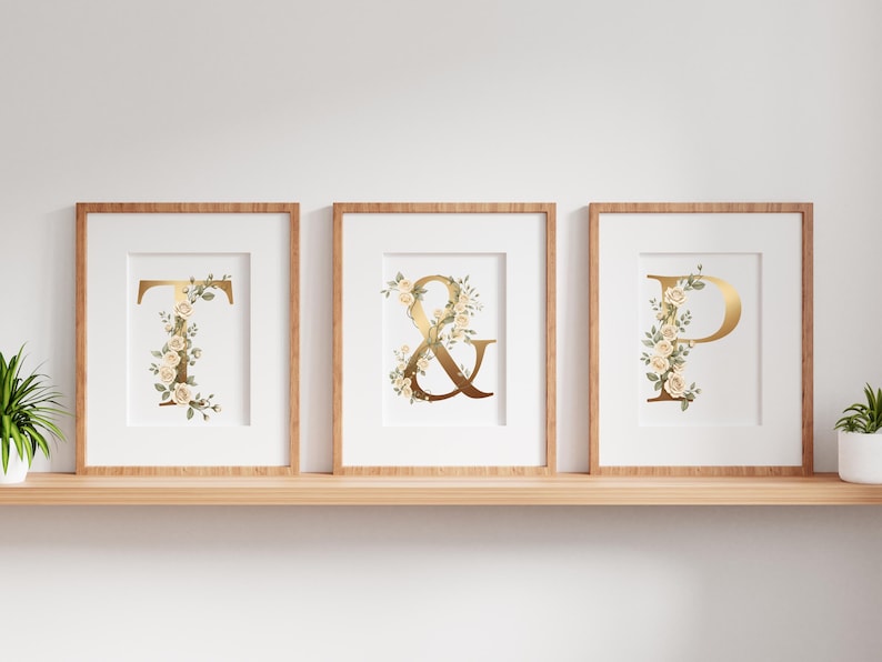 Gold Alphabet Clipart, Ivory Rose Letters, Floral Monogram PNG Set ...